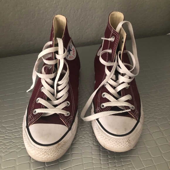 Converse | Shoes | Burgandy Converse | Poshmark